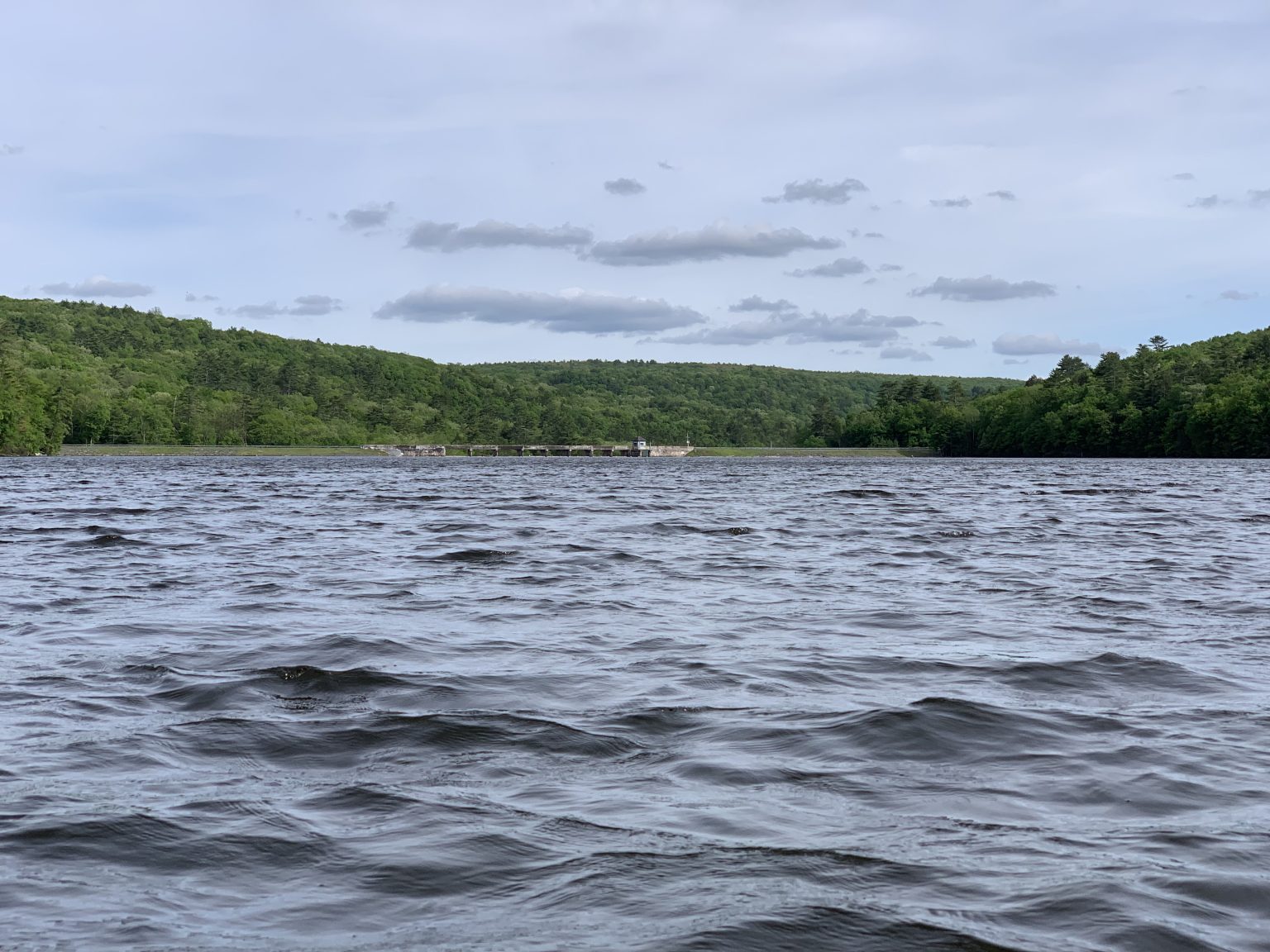 Testing Wilderness Systems Kayak at Rio Reservoir - Hiking & Biking Trails